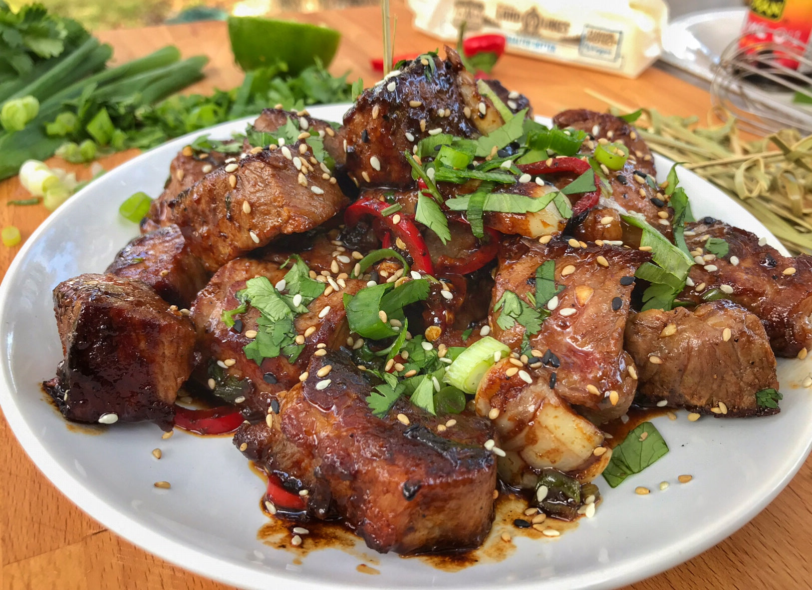 Gochujang Sticky Steak Bites Blackstone Products Mx